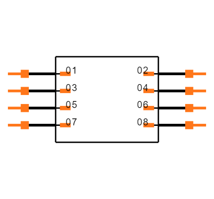 95278-401A08LF footprint & symbol by Amphenol FCI | SnapEDA