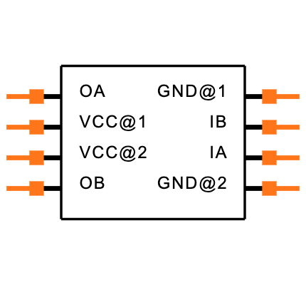 L9110 (SOP-8) Symbol, Footprint & 3D Model by Asic | SnapMagic Search ...
