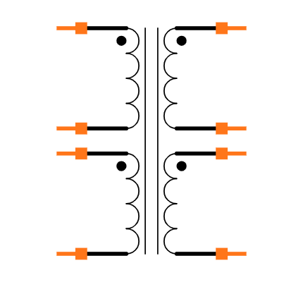 DPC-10-90 footprint & symbol by Signal Transformer | SnapMagic Search