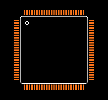 XC6SLX4-2TQG144I footprint & symbol by Xilinx | SnapMagic Search